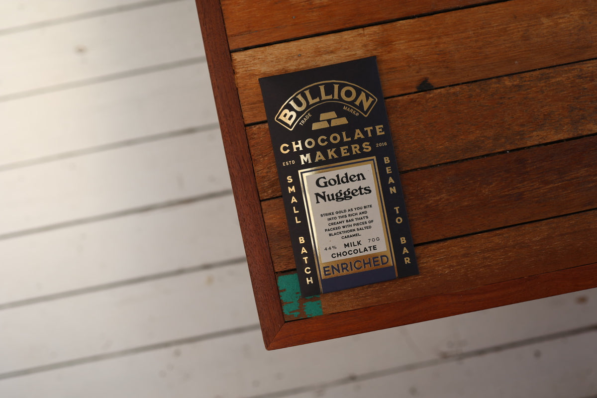 Salted Caramel Milk Craft Chocolate Bar - Bullion Chocolate